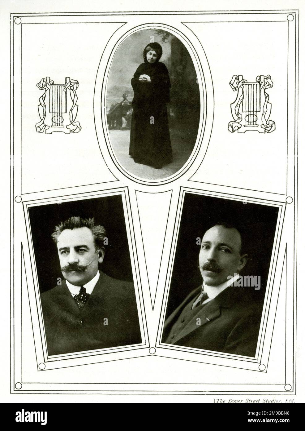 Madame A.L. Berat, opera singer, contralto, Fernand Almanz (L), stage ...