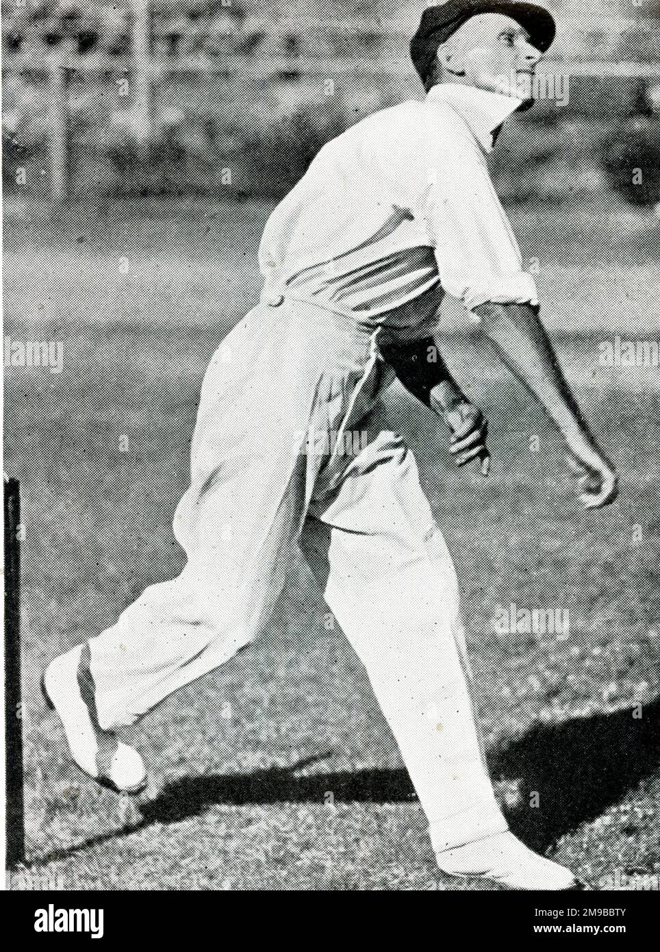 Clarrie Grimmett, Australian Cricketer bowling Stock Photo - Alamy