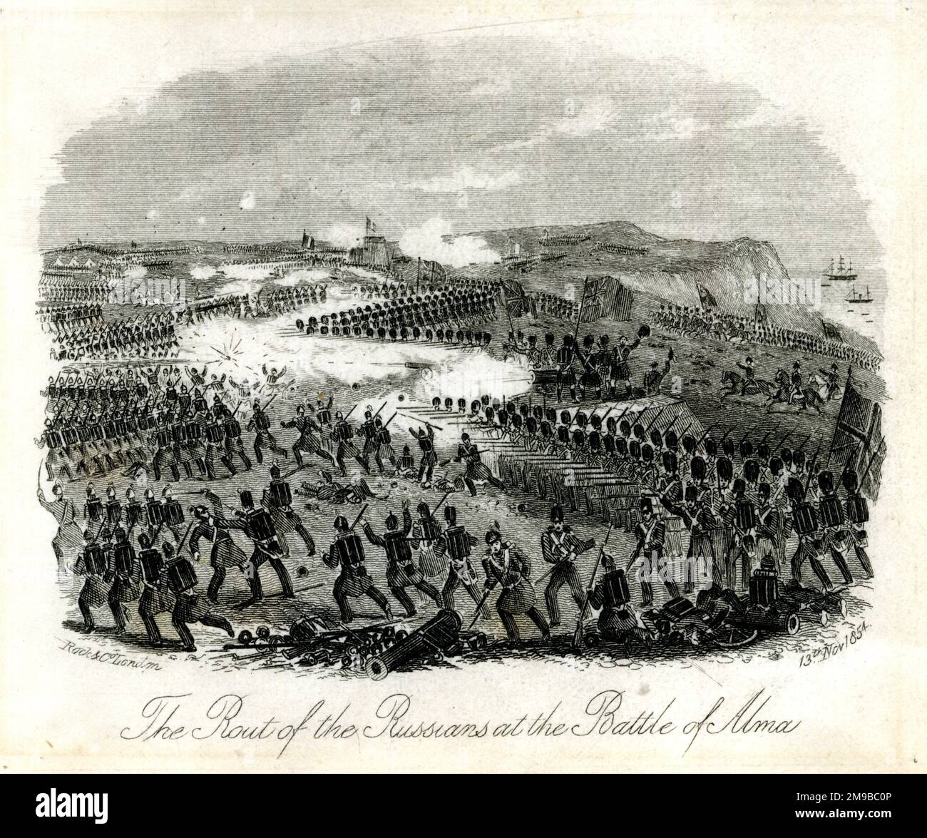 Crimean War, the Rout of the Russians at the Battle of Alma Stock Photo ...