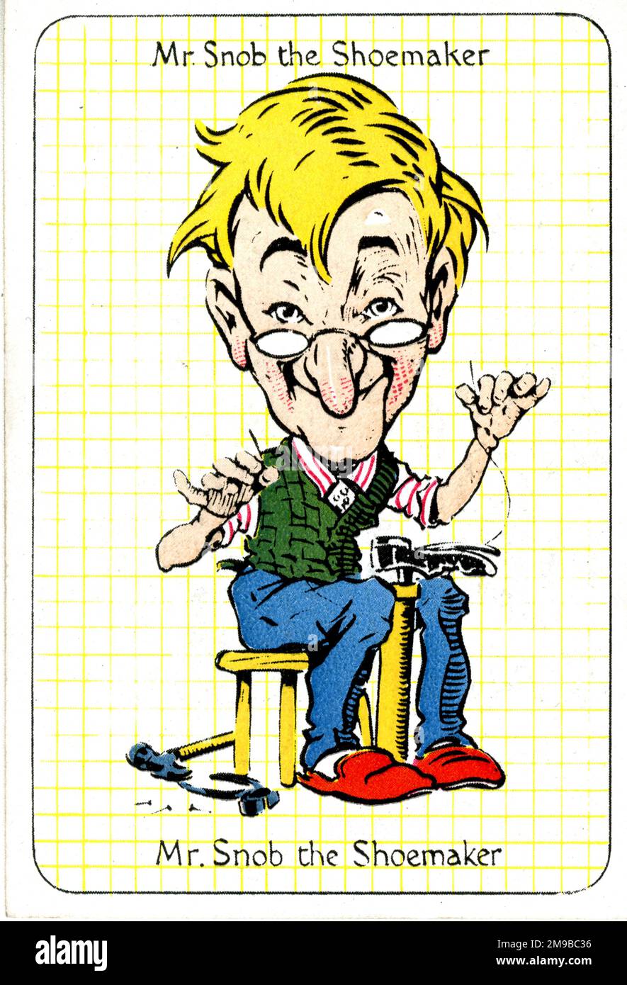 Mr Snob the Shoemaker Stock Photo - Alamy