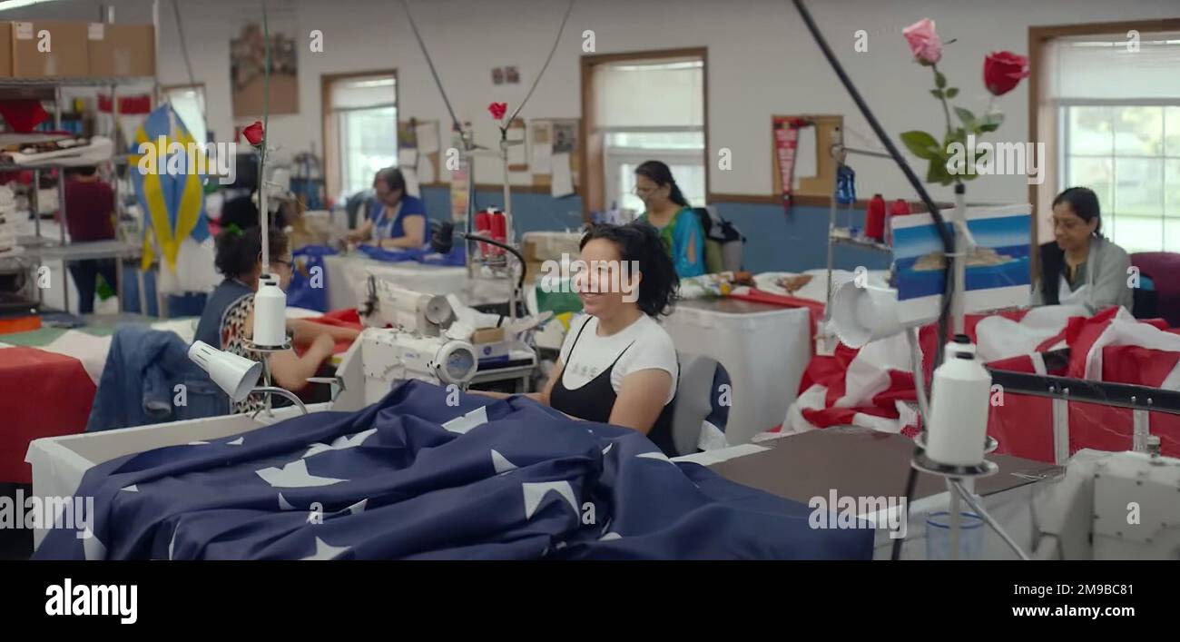THE FLAGMAKERS, workers at employee-owned Eder Flag, Oak Creek, Wisconsin, 2022. © National ...