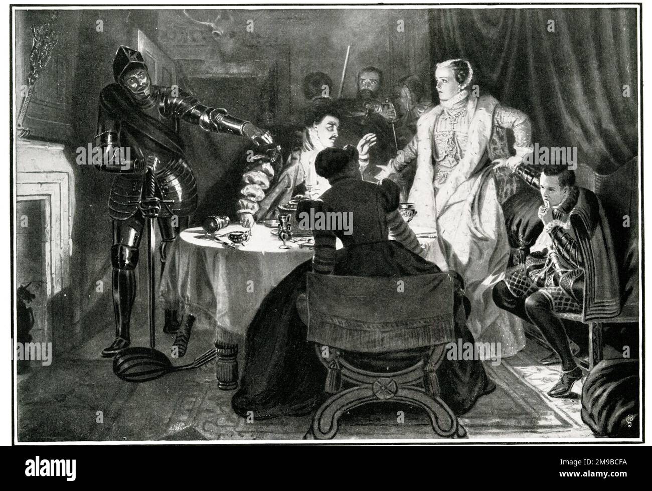 Murder of David Rizzio at Holyrood Palace, Scotland Stock Photo - Alamy