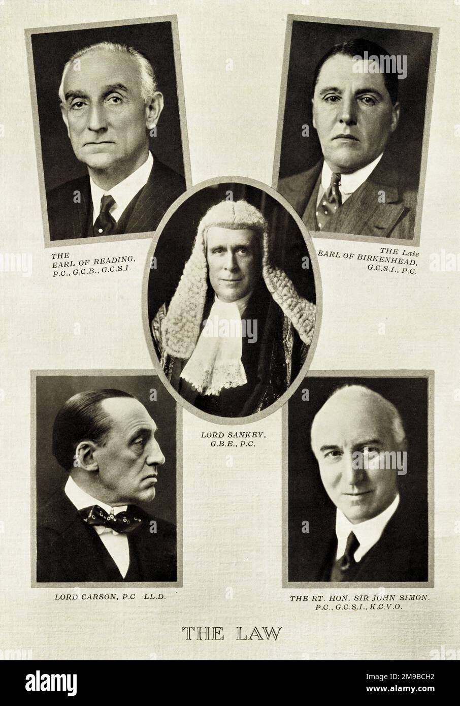 Legal leaders during the first 25 years of the reign of King George V ...