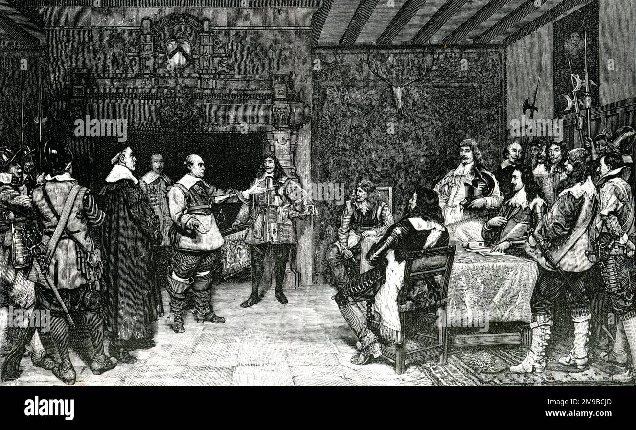King Charles I before Gloucester, English Civil War Stock Photo - Alamy