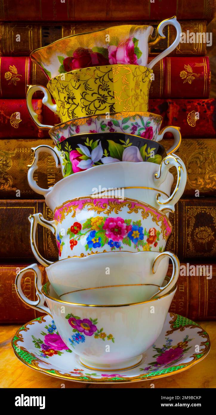 Stacked tea cups hi-res stock photography and images - Alamy
