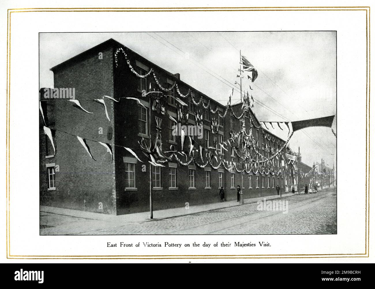 East Front of Victoria Pottery, day of Royal Visit Stock Photo - Alamy