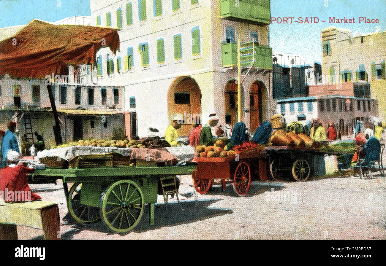 Market Place, Port Said, Egypt Stock Photo - Alamy