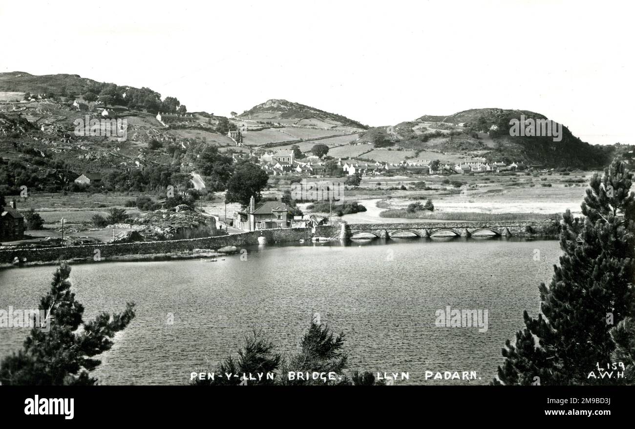 Pen-y-Llyn Bridge, Llyn Pardarn, Wales Stock Photo - Alamy