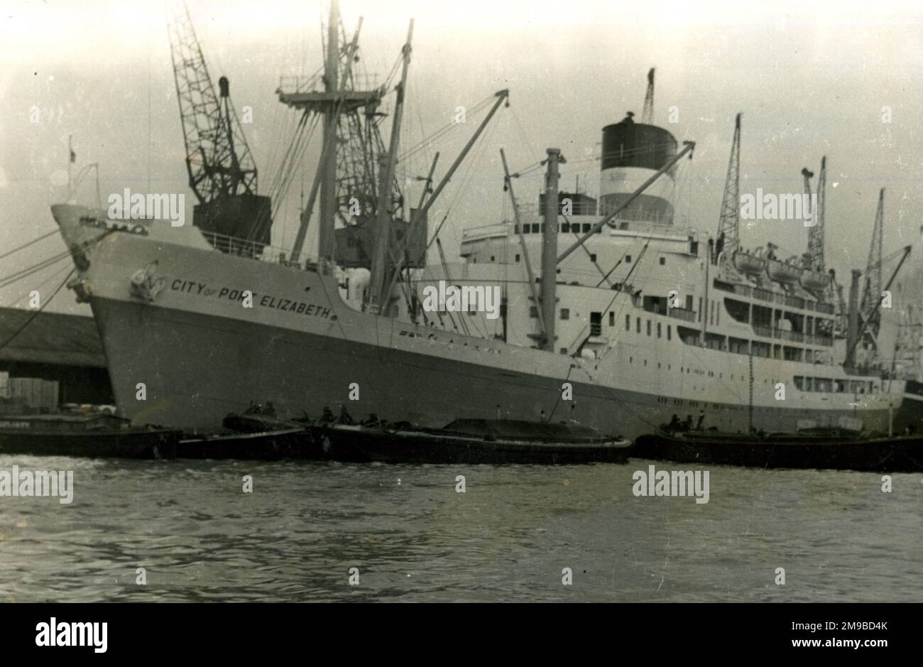 TMV City of Port Elizabeth loading at the Royal Albert Dock, London ...