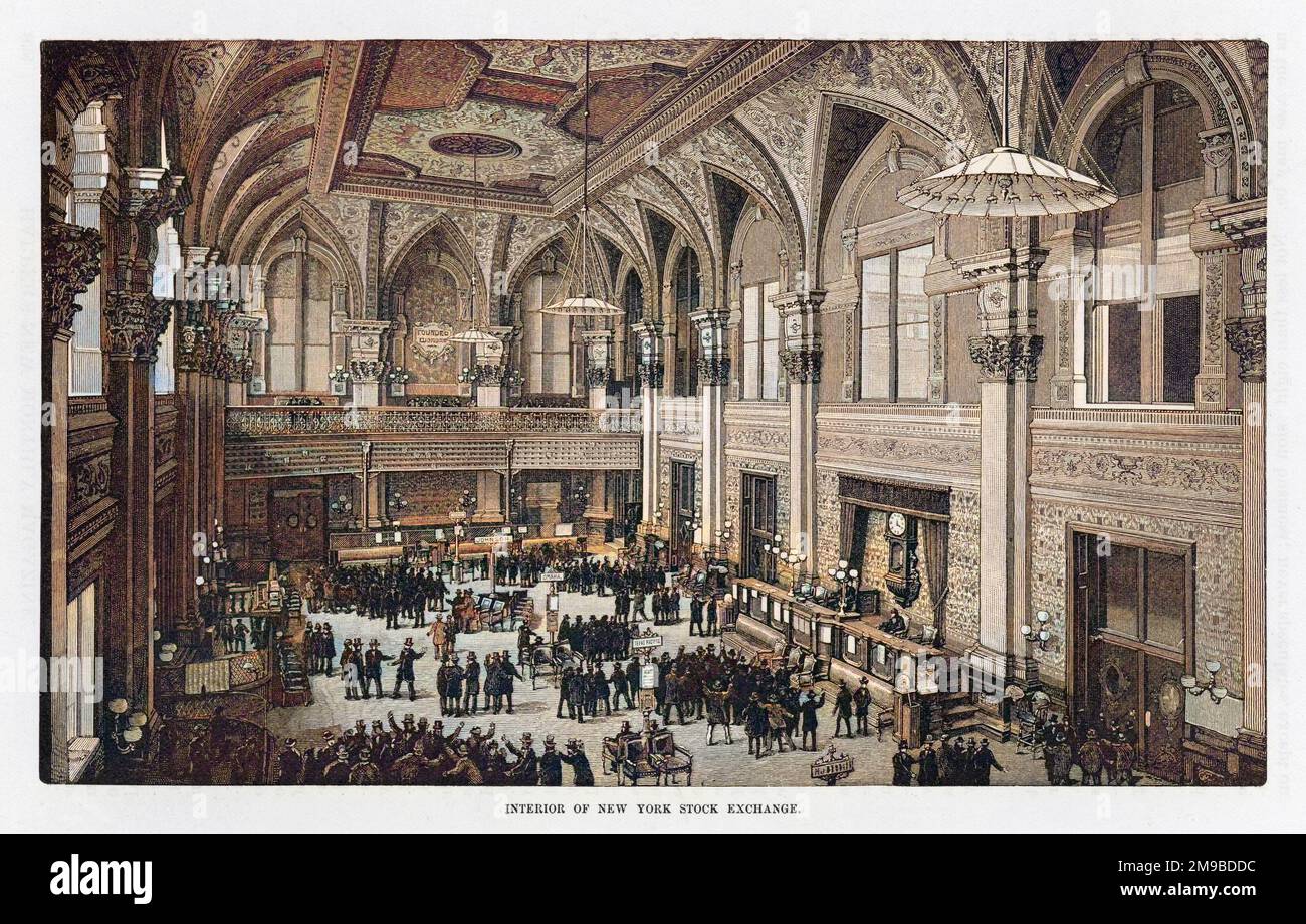 Interior view of the new New York Stock Exchange Stock Photo - Alamy