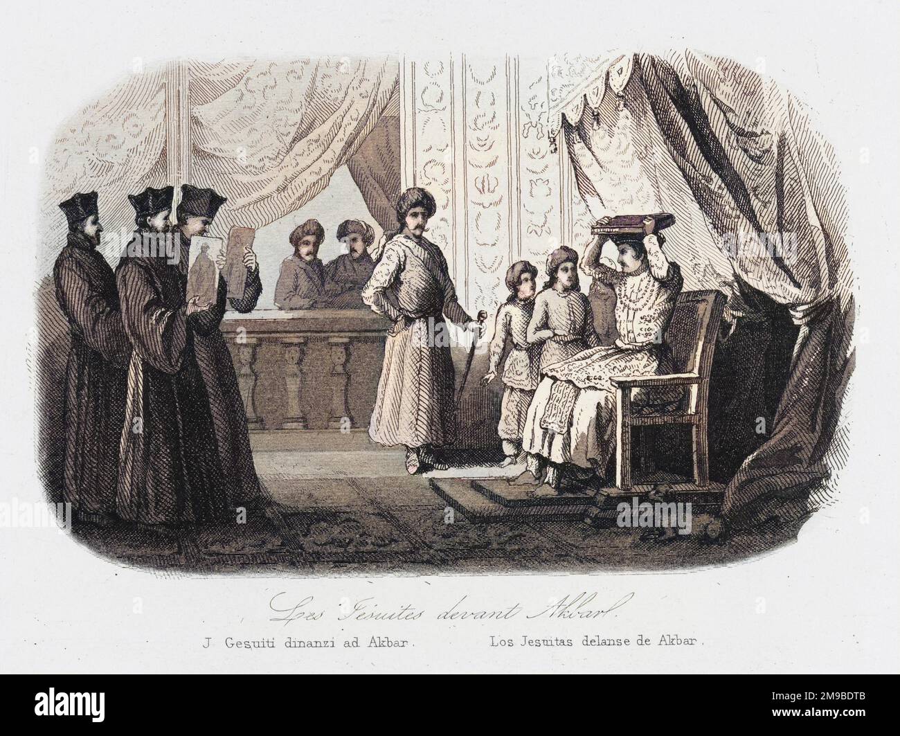 Emperor akbar with jesuit hi-res stock photography and images - Alamy