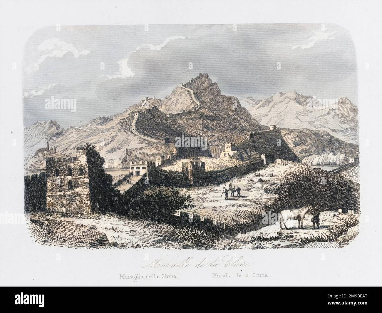 A view of part of the Great Wall of China, built and rebuilt between ...