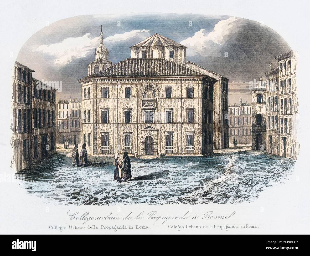 The Collegio della Propaganda (or Collegio di Propaganda Fide) in Rome ...