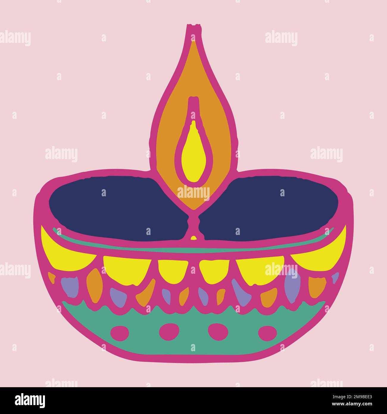 Diwali Indian rangoli candle vector design Stock Vector Image & Art - Alamy