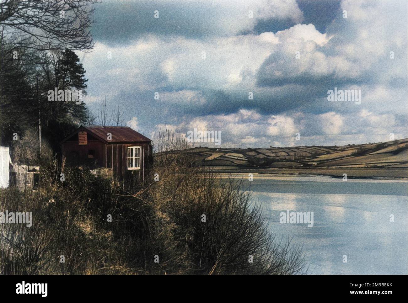 The Boathouse in Laugharne, Wales, in which the poet Dylan Thomas lived ...