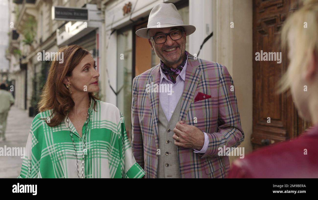 EMILY IN PARIS, from left: Camille Japy, Christophe Guybet, Live from ...