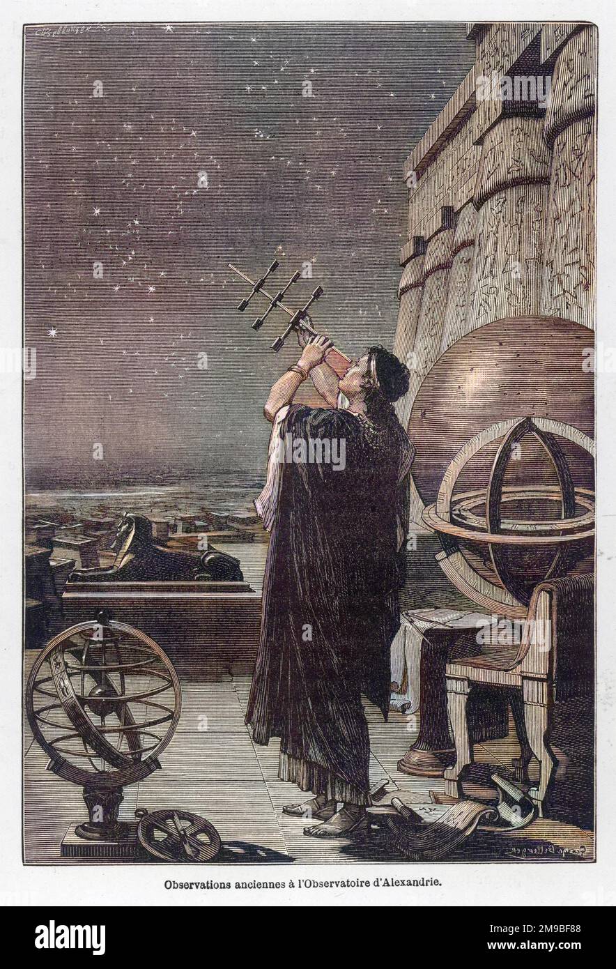 Alexandria observatory : an astronomer using a pre- telescopic sighting ...