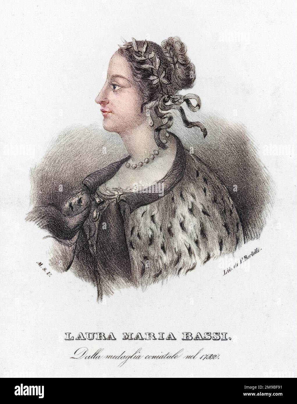 LAURA MARIA BASSI (1711 - 1778), Italian scholar and philosopher Stock ...