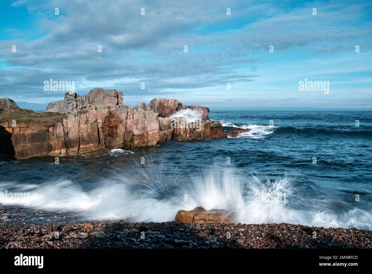 Daisy Rock, Hopeman Stock Photo - Alamy