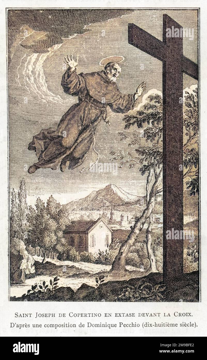 San Giuseppe di Copertino(1603-1663) is levitated to the top of a ...