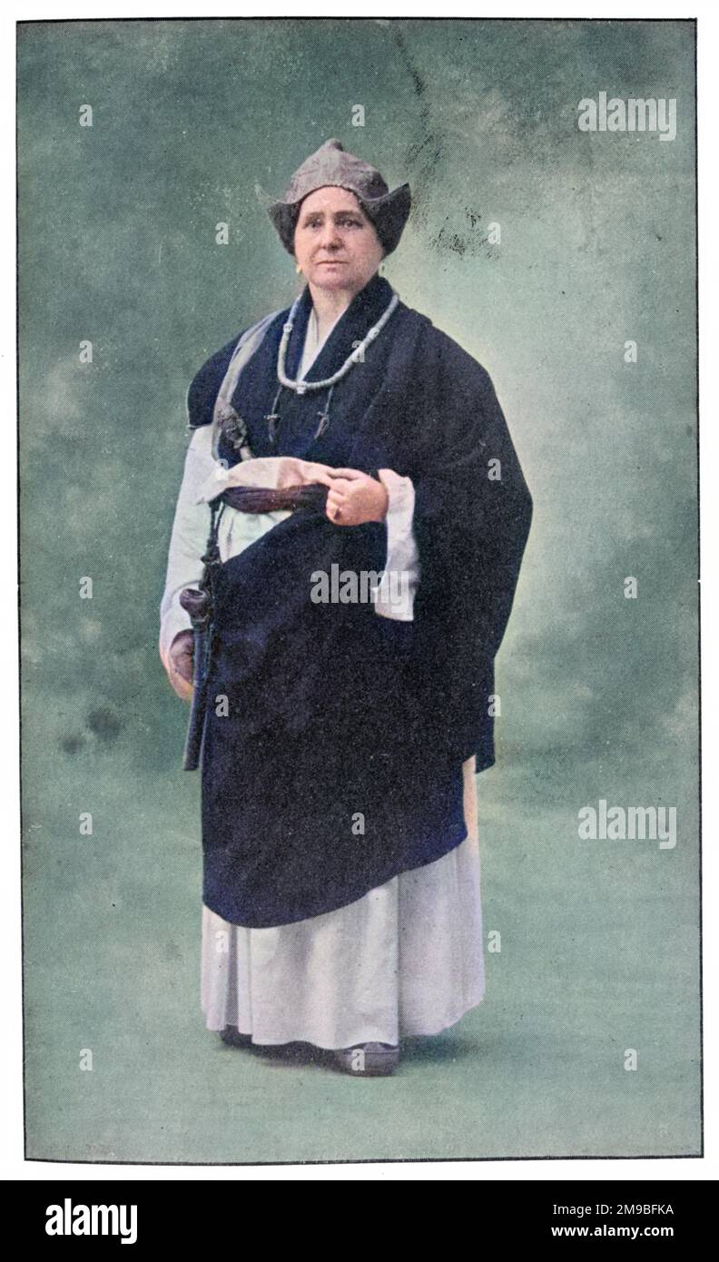 ALEXANDRA DAVID-NEEL French traveller in Tibet, photographed in Tibetan ...