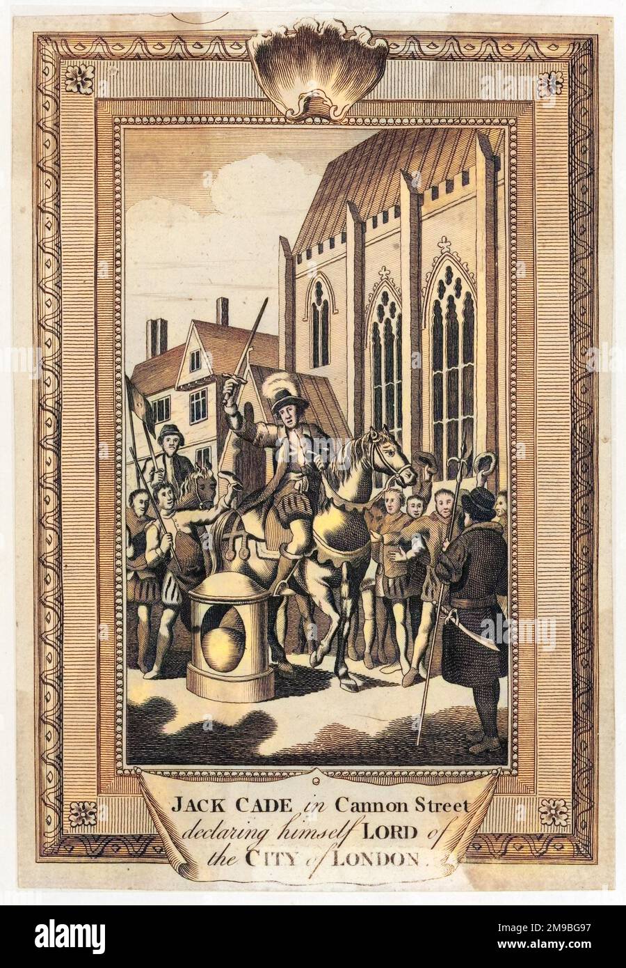 Jack Cade, an Irish-born rebel against Henry VI, declares himself lord ...