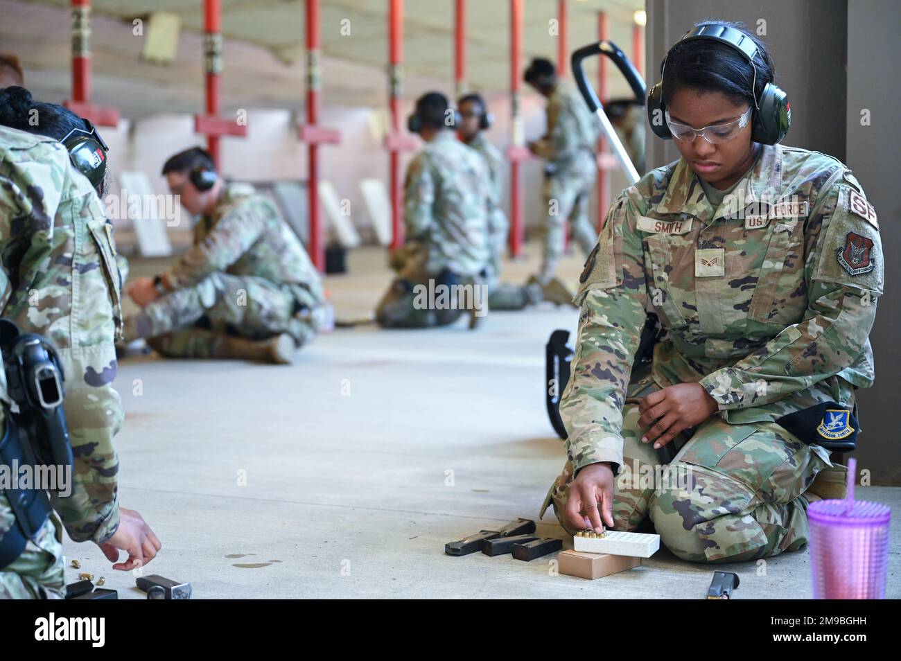 Senior Airman Armani Smith, a member with the 908th Security Forces ...