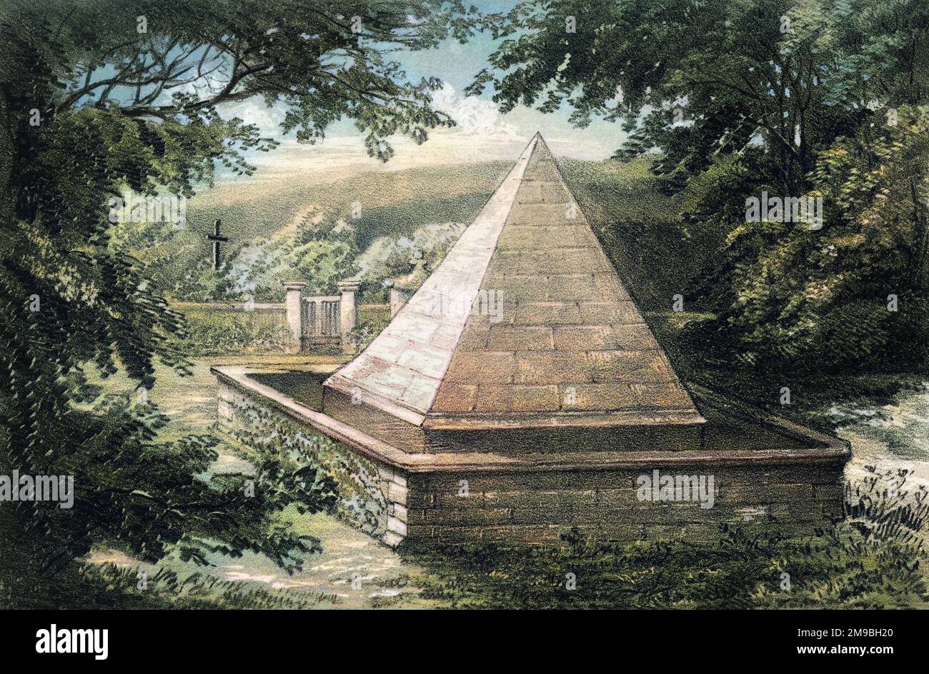 The pyramid-shaped tomb of Marguerite, countess of Blessington, Irish ...
