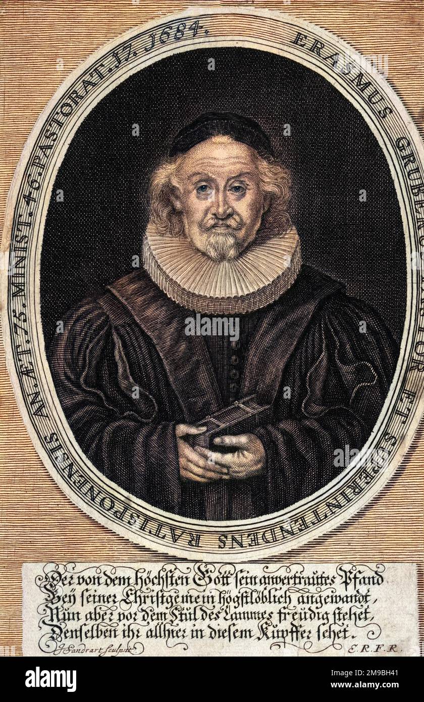 ERASMUS GRUBER German churchman of Ratisbon (Regensburg) at age 75 ...