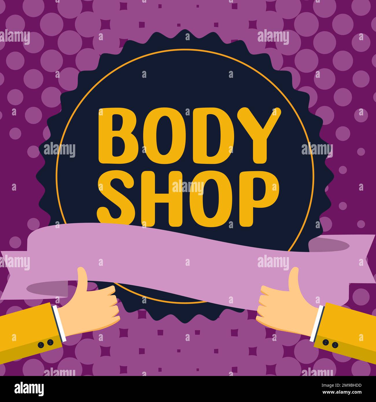 Hand writing sign Body Shop. Business idea a shop where automotive ...