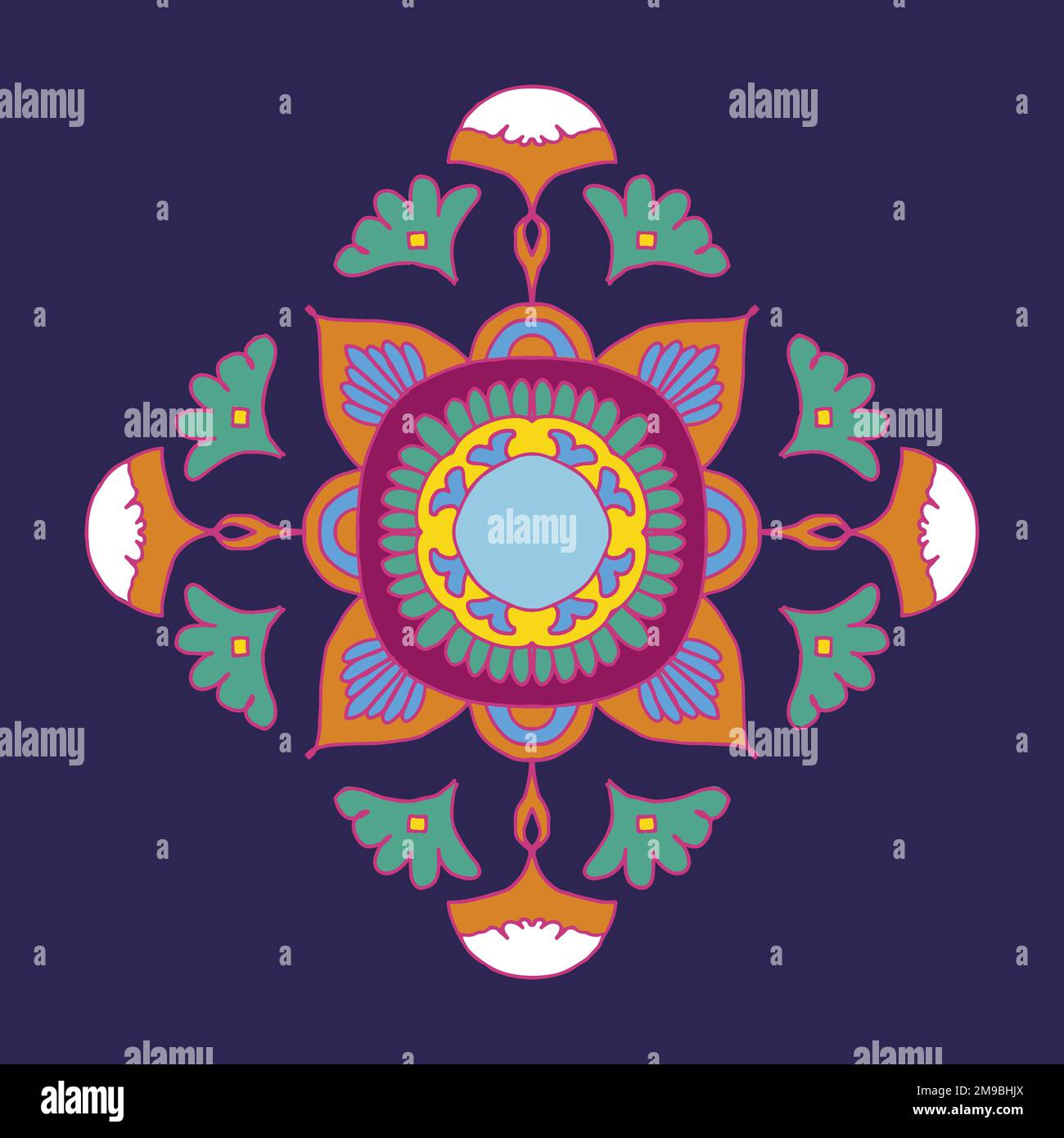 Diwali Indian rangoli vector design Stock Vector Image & Art - Alamy