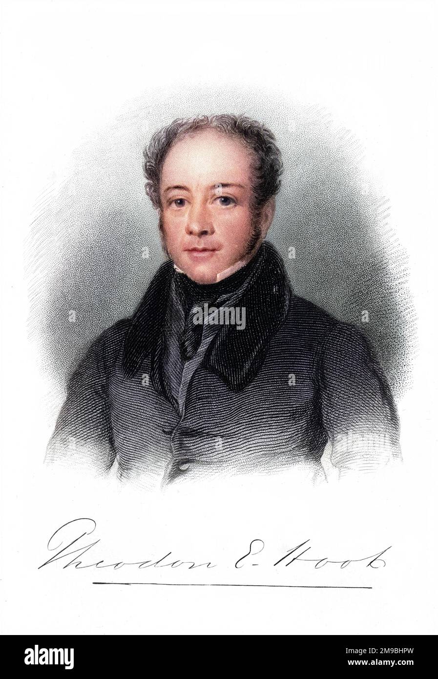 THEODORE EDWARD HOOK Writer and wit with his autograph Stock Photo - Alamy