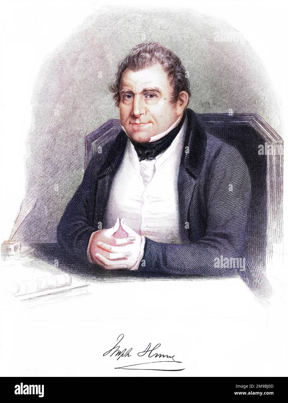 JOSEPH HUME Radical statesman with his autograph Stock Photo - Alamy