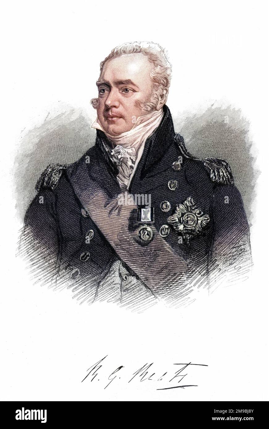 SIR RICHARD GOODWIN KEATS British naval commander with his autograph ...