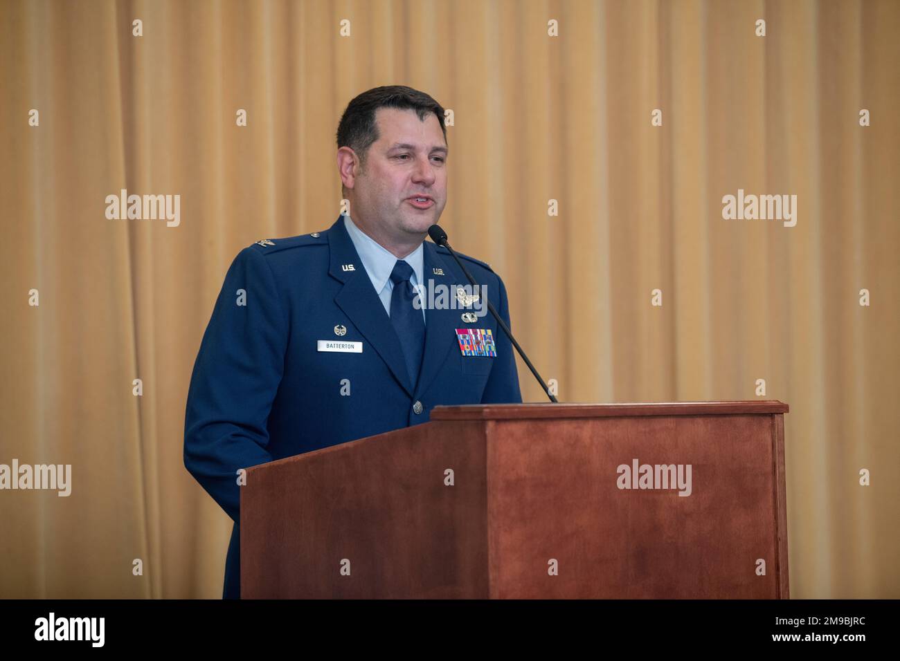 Col. Christopher G. Batterton, 192nd Wing commander, presides over the ...