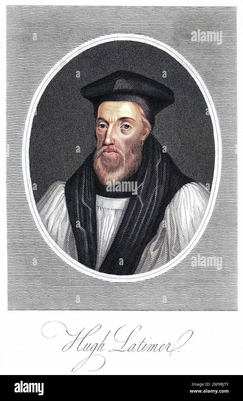 HUGH LATIMER bishop of Worcester, burnt with Ridley for his protestant ...