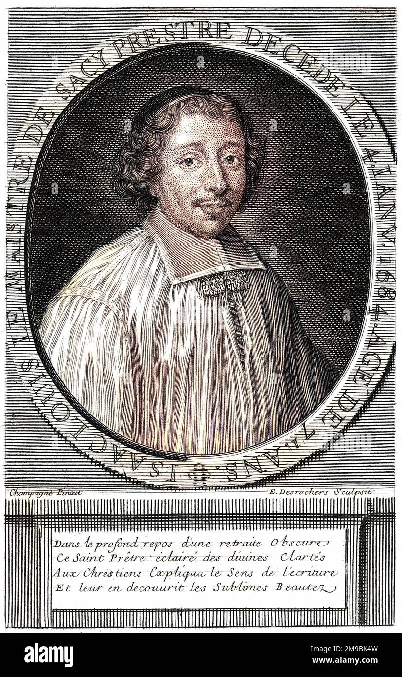 LOUIS ISAAC LE MAISTRE French Jansenist churchman and writer Stock ...