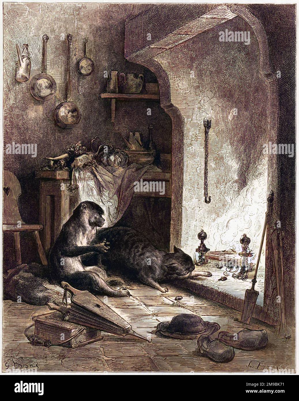 THE MONKEY AND THE CAT A monkey persuades a cat to steal chestnuts ...