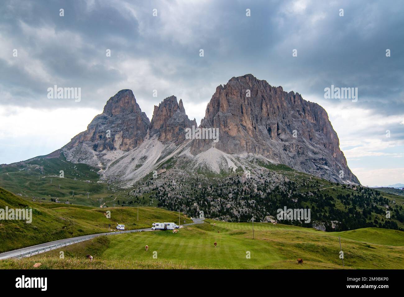 Sella pass drive in alps hi-res stock photography and images - Alamy