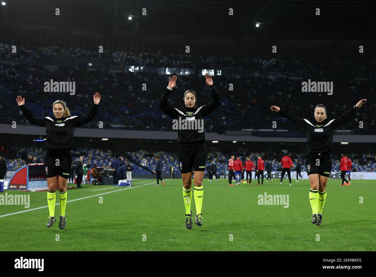 Napoli, Italy. 17th Jan, 2023. Referee Maria Sole Ferrieri Caputi and ...
