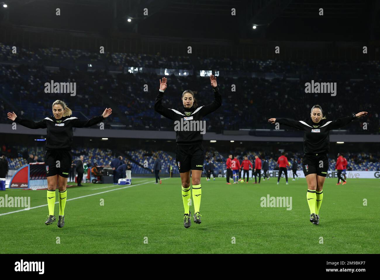 Napoli, Italy. 17th Jan, 2023. Referee Maria Sole Ferrieri Caputi and ...