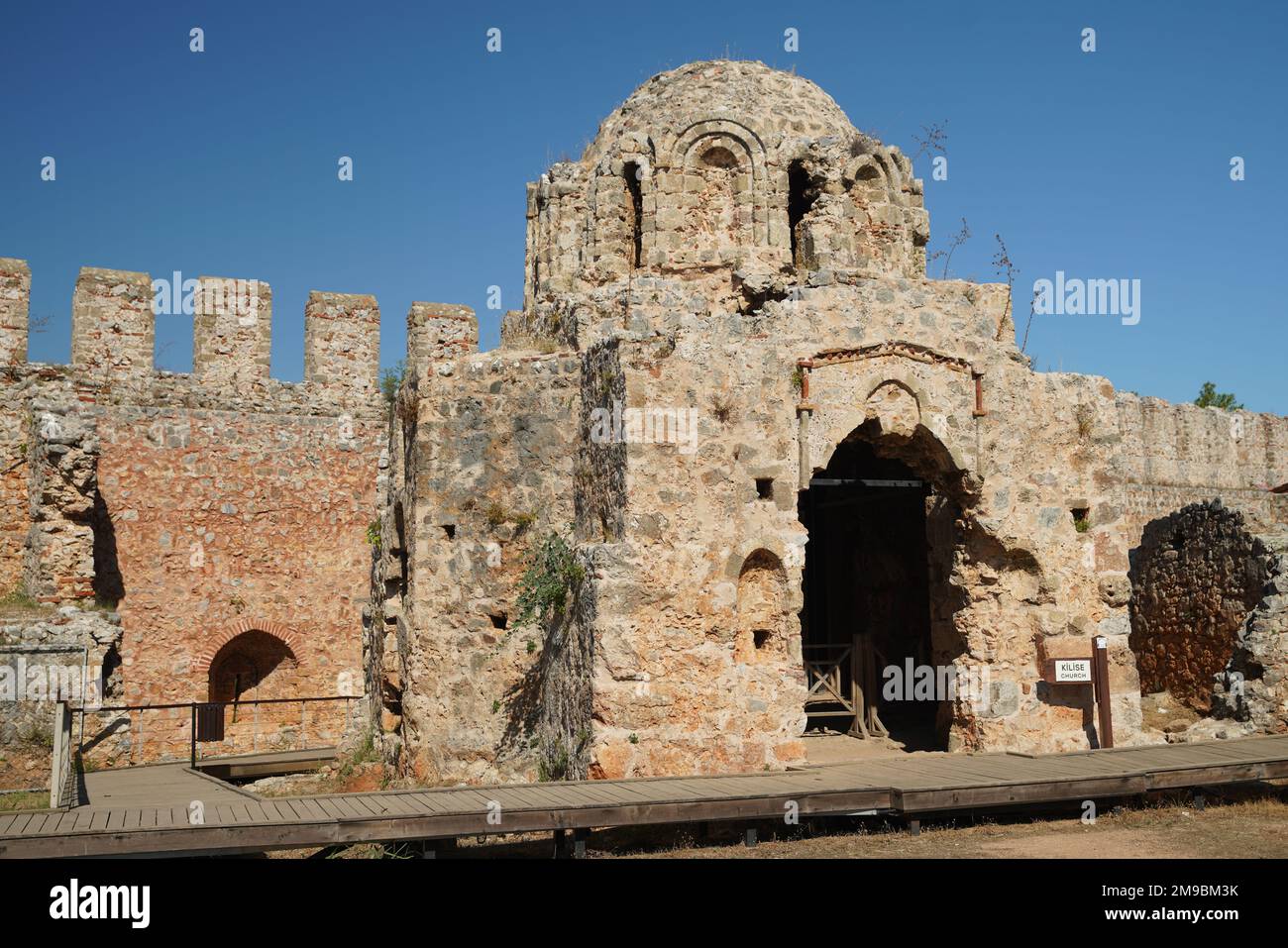 Church in Alanya Castle in Alanya Town, Antalya City, Turkiye Stock ...