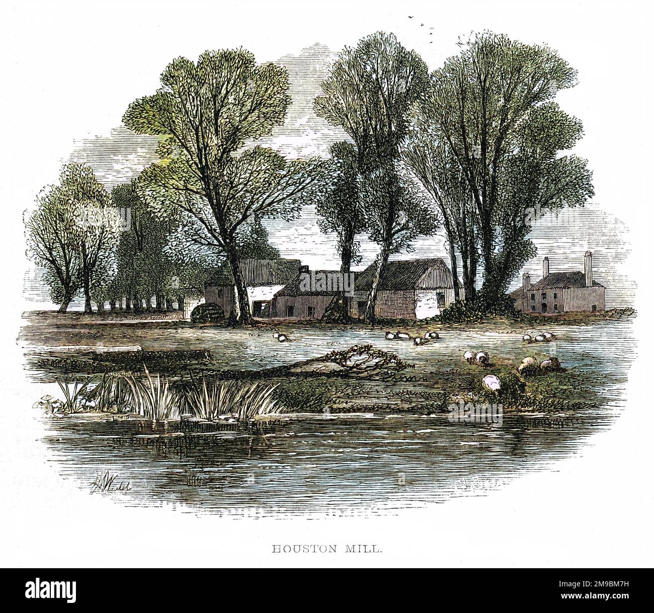 The home of ANDREW MEIKLE, inventor of the thrashing machine, at ...