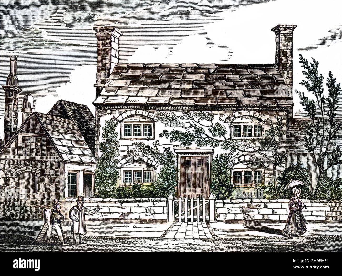 The home of Mary Russell Mitford at Three Mile Cross, three miles from ...