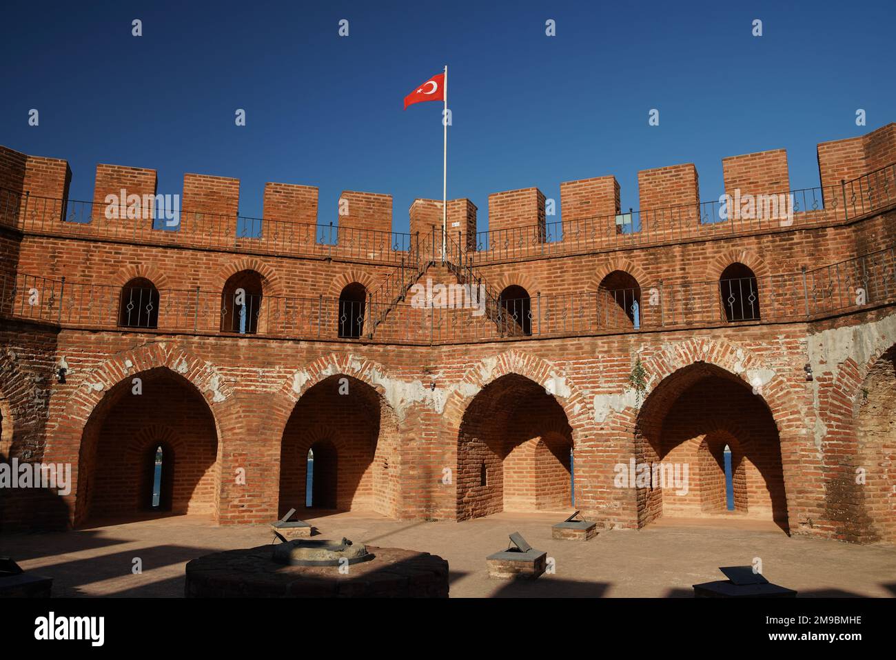 Red Tower in Alanya Town, Antalya City, Turkiye Stock Photo - Alamy