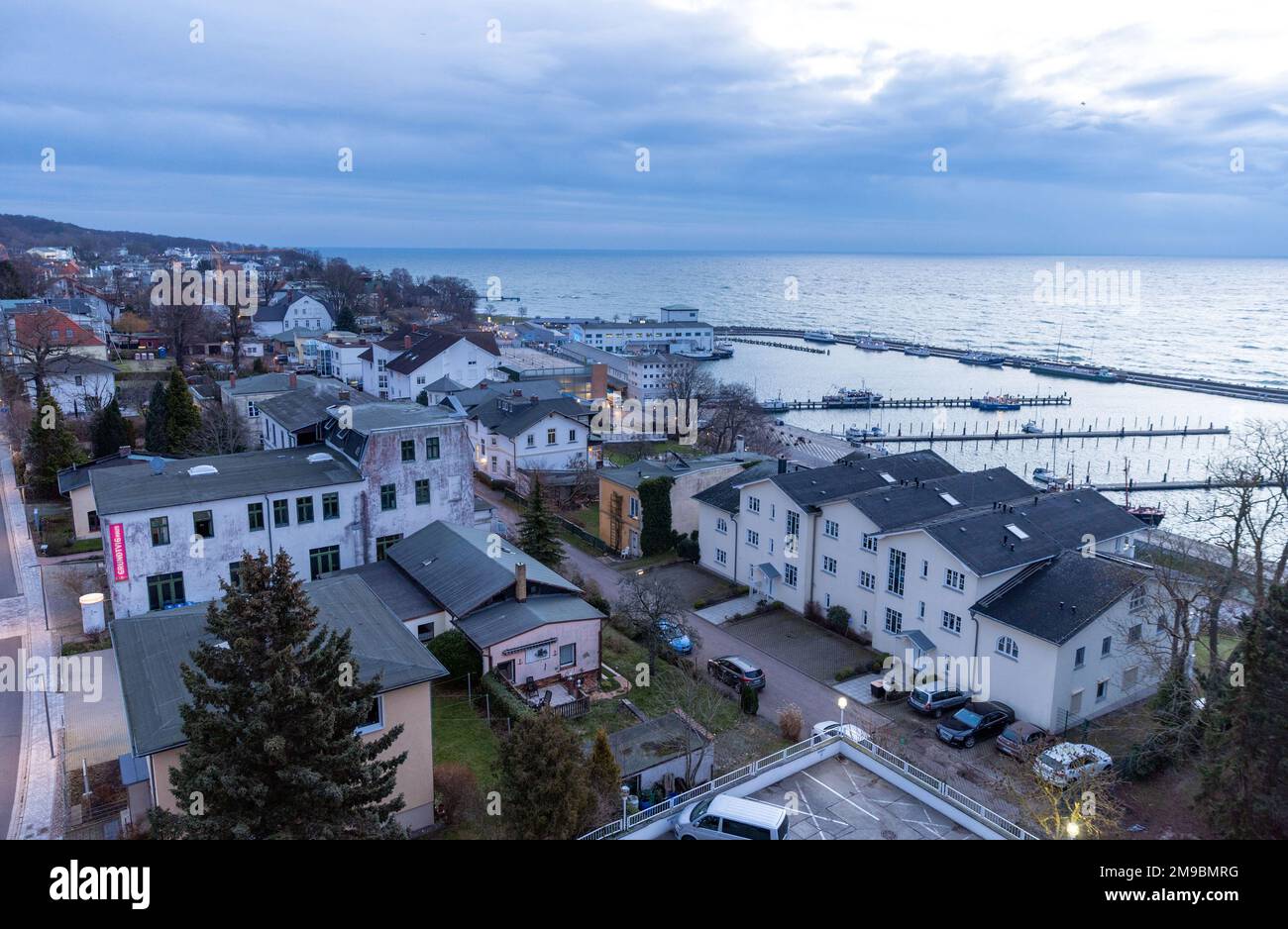Sassnitz, Germany. 17th Jan, 2023. View of the renovated old town of ...