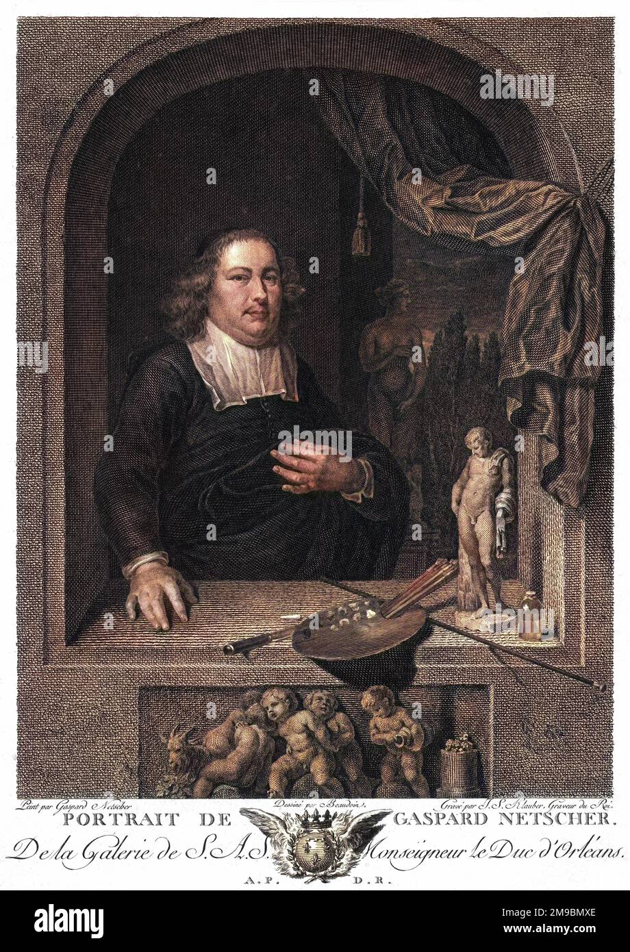 CASPAR NETSCHER German-born artist working in the Netherlands Stock ...