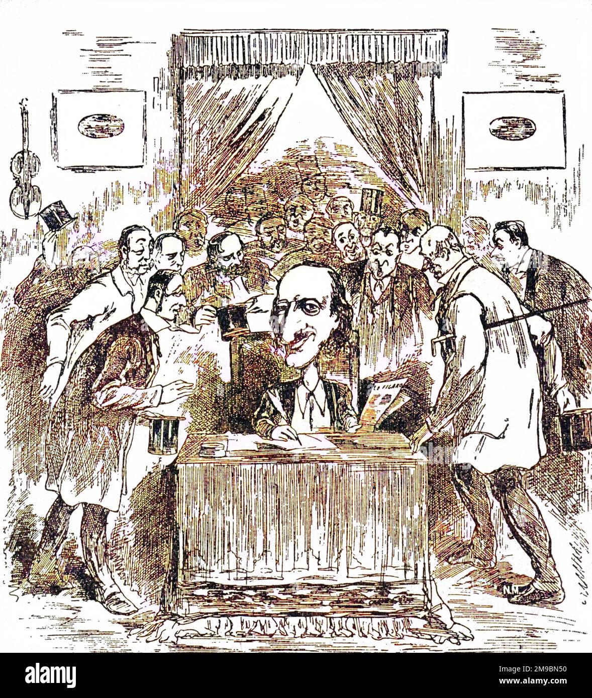 JACQUES OFFENBACH French musician, at the height of his popularity ...