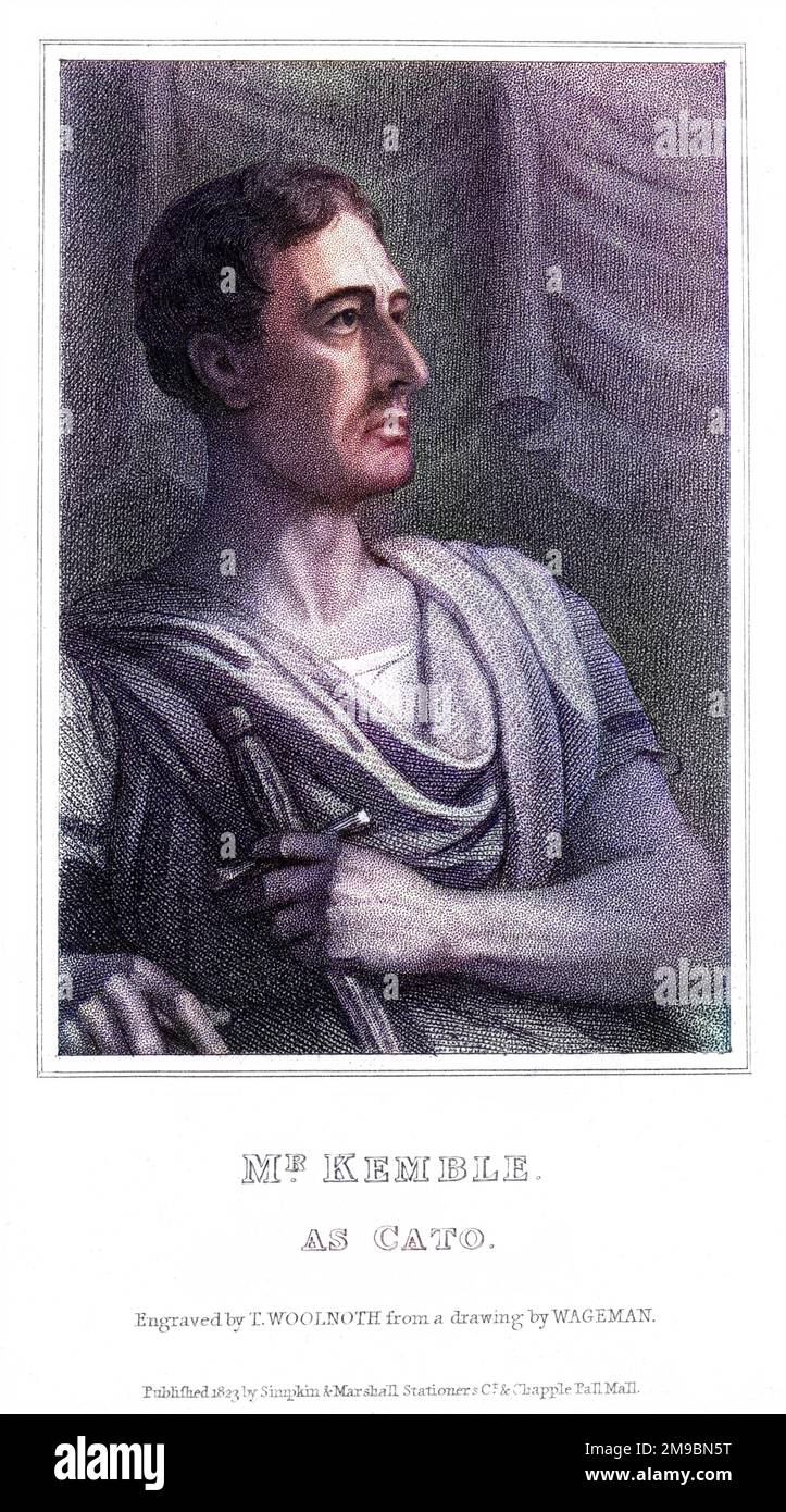 JOHN PHILIP KEMBLE the great classical actor as Cato in Addison's play ...