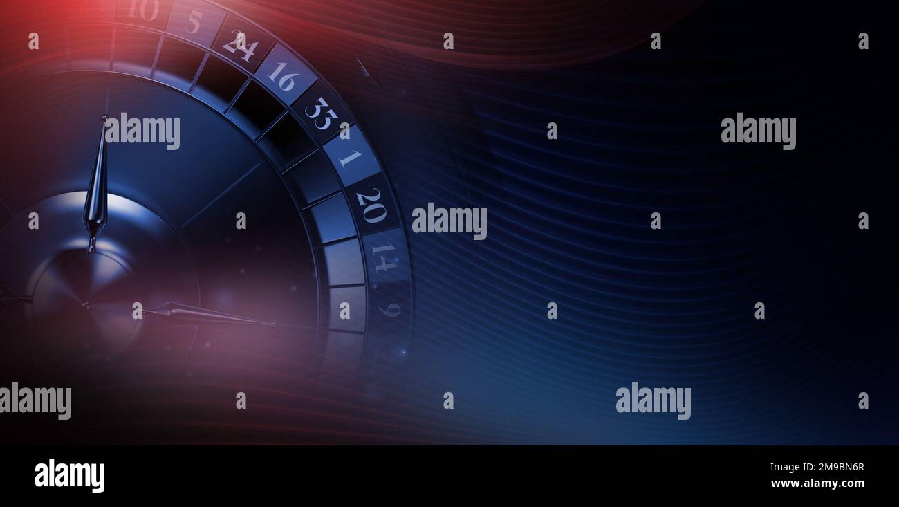 Las Vegas Casino Roulette Wheel Game Conceptual 3D Illustration with ...